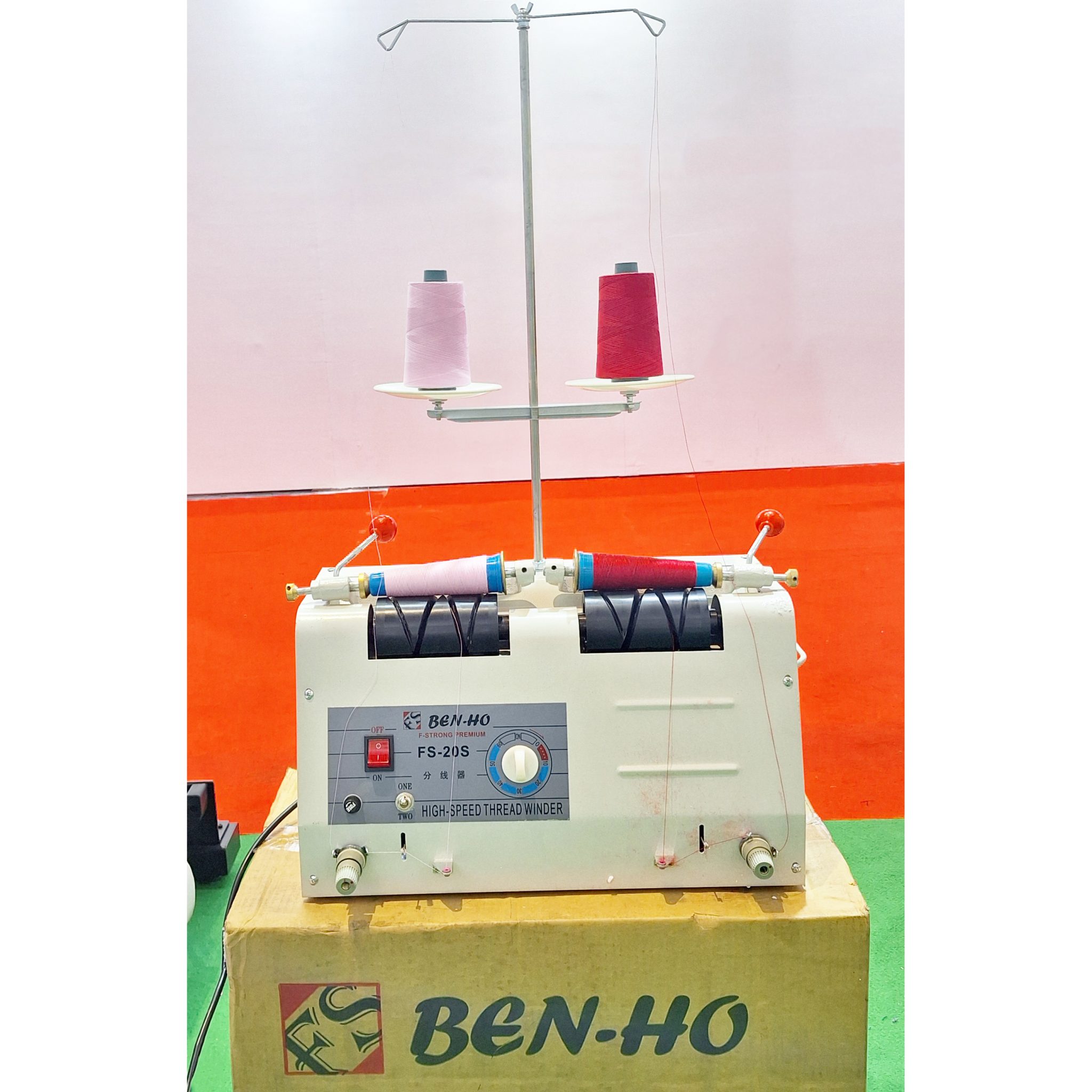MESIN GULUNG BENANG 2 CONES BENANG THREAD WINDER MACHINE BEN-HO FS-20S ...