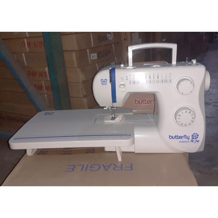 Mesin Jahit Butterfly JH 5832A / JH5832A BIRU + Meja Extension Table ...